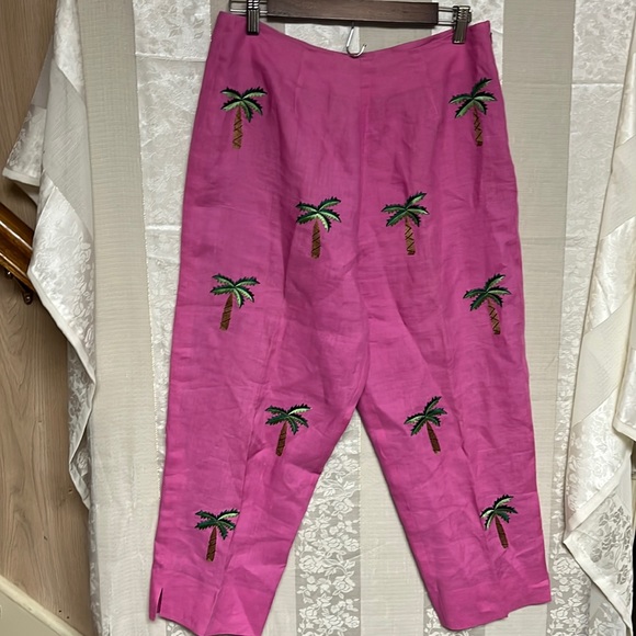 CJ Laing | Pants & Jumpsuits | Cj Laing 0 Linen Cropped Pants Women ...